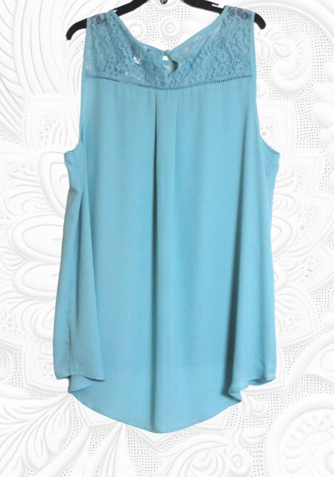 Torrid (Size 3) Plus Size Sleeveless Top with Lace Trim 3X - NWT | eBay