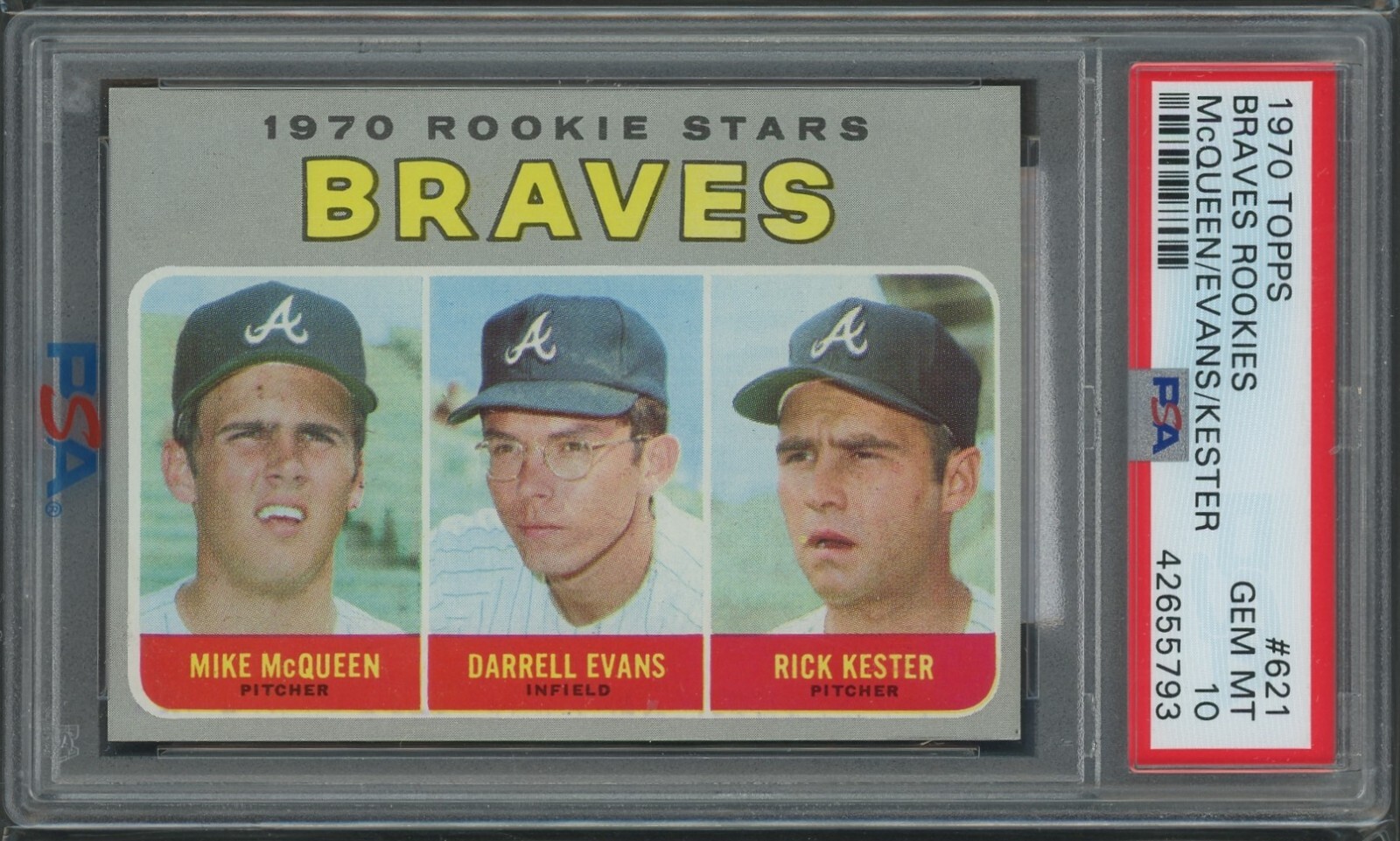 1970 Topps Darryl Evans Rookie Baseball ⚾️ Card # 621 GEM MINT PSA 10 ...