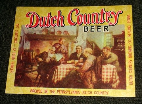 Rare Dutch Country Beer, Dutch Brewery, Reading Pennsylvania Bottle ...