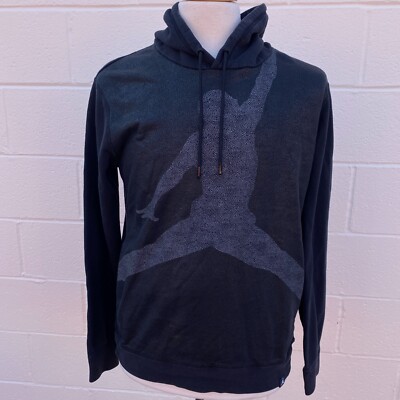Air Jordan Hoodie Sweater Adult Medium Hoody Mens M Black Huge Jumpman ...
