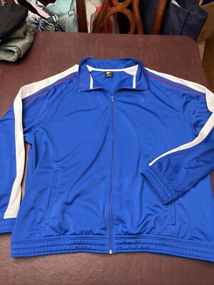 Vintage Starter Track Jacket Blue White Men's 2XL (50-52) Polyester | eBay