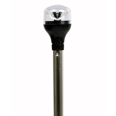 Attwood LightArmor Plug-In All-Around Light 12" Aluminum Pole Black ...