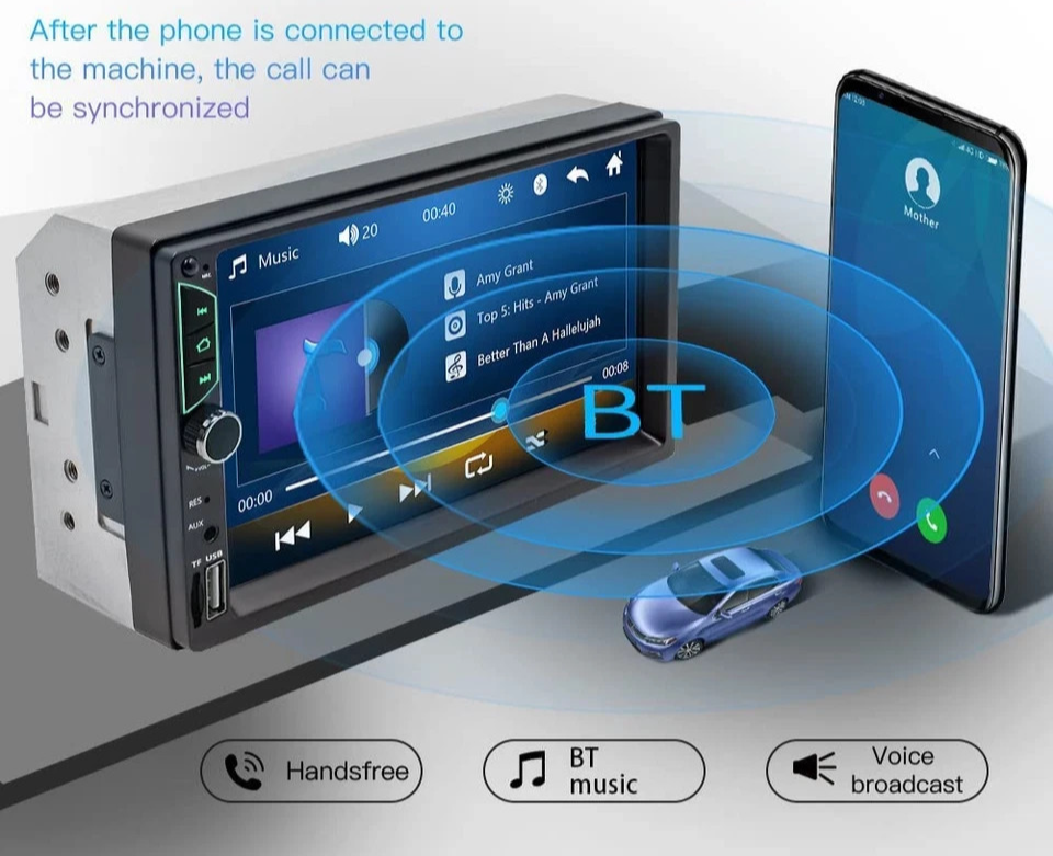 Leadfan 7in Car Stereo Double Din Radio Touchscreen Backup Camera Multimedia New | eBay