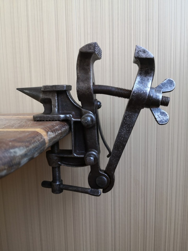 Vintage Table Bench Vice. Vise for Jewelers, Watchmakers. Vise USSR 50 ...