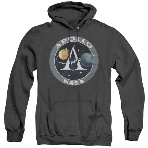 NASA APOLLO SPACE PROGRAM PATCH Licensed Hooded Heather Sweatshirt ...