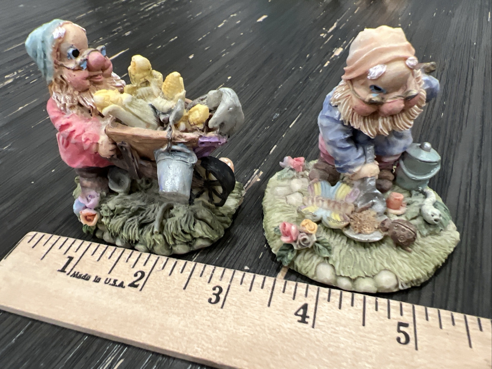 Snow White Figurine Seven Dwarfs 7 Disney vtg Doc Chopping Wood Roy ...
