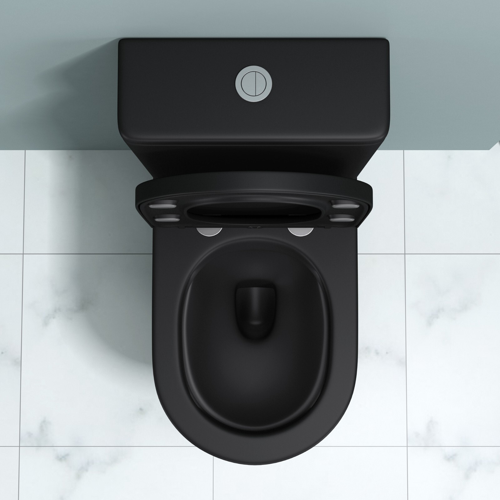 Spülrandloses Stand-WC mit Spülkasten matt Schwarz Stand-Toilette WC ...