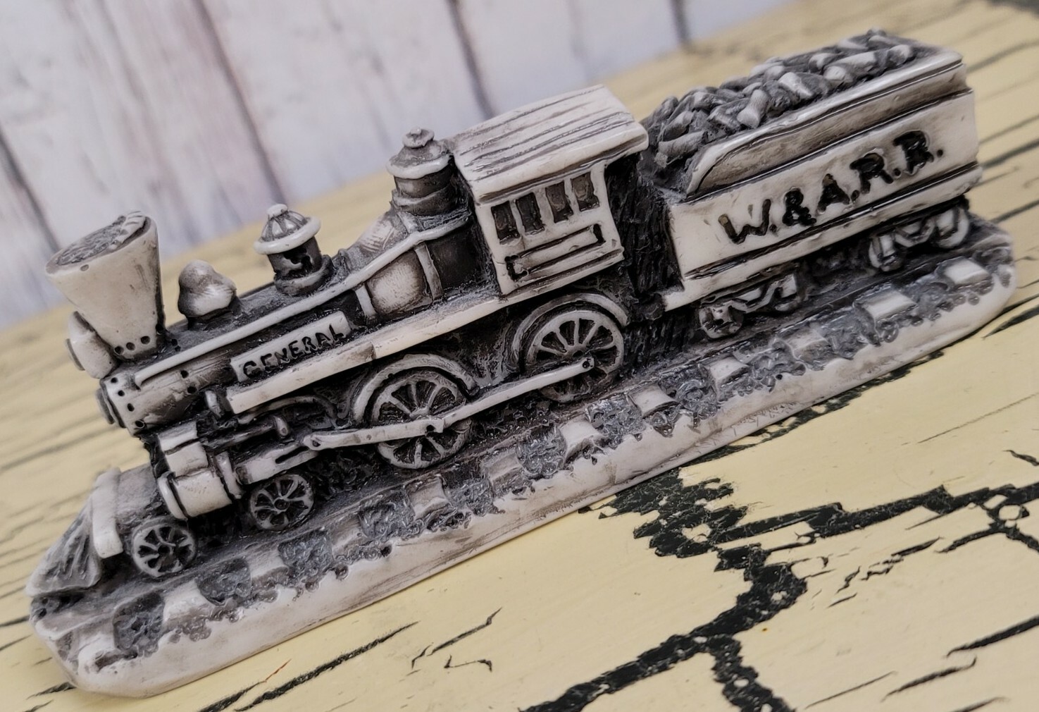 Trains Gone By Georgia Marble Carved Figurine W&ARR Western Atlantic ...