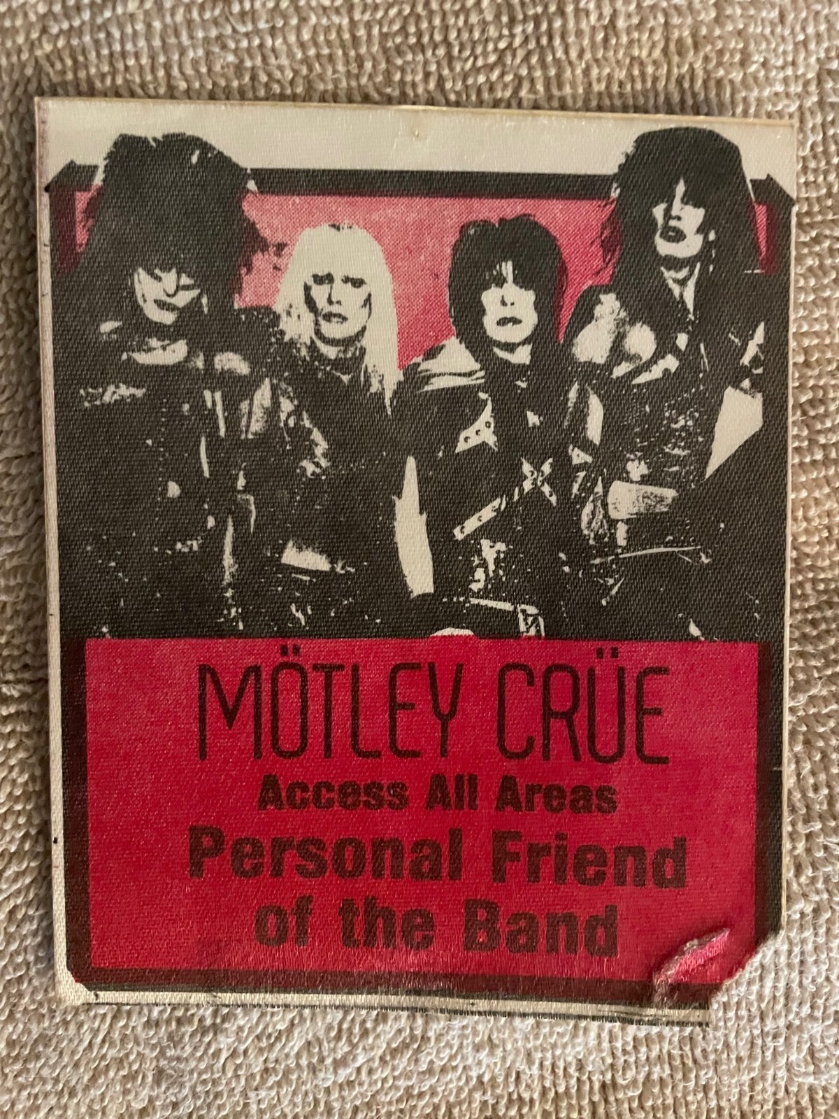 Extremely RARE Vintage 1983 Motley Crue backstage pass | eBay