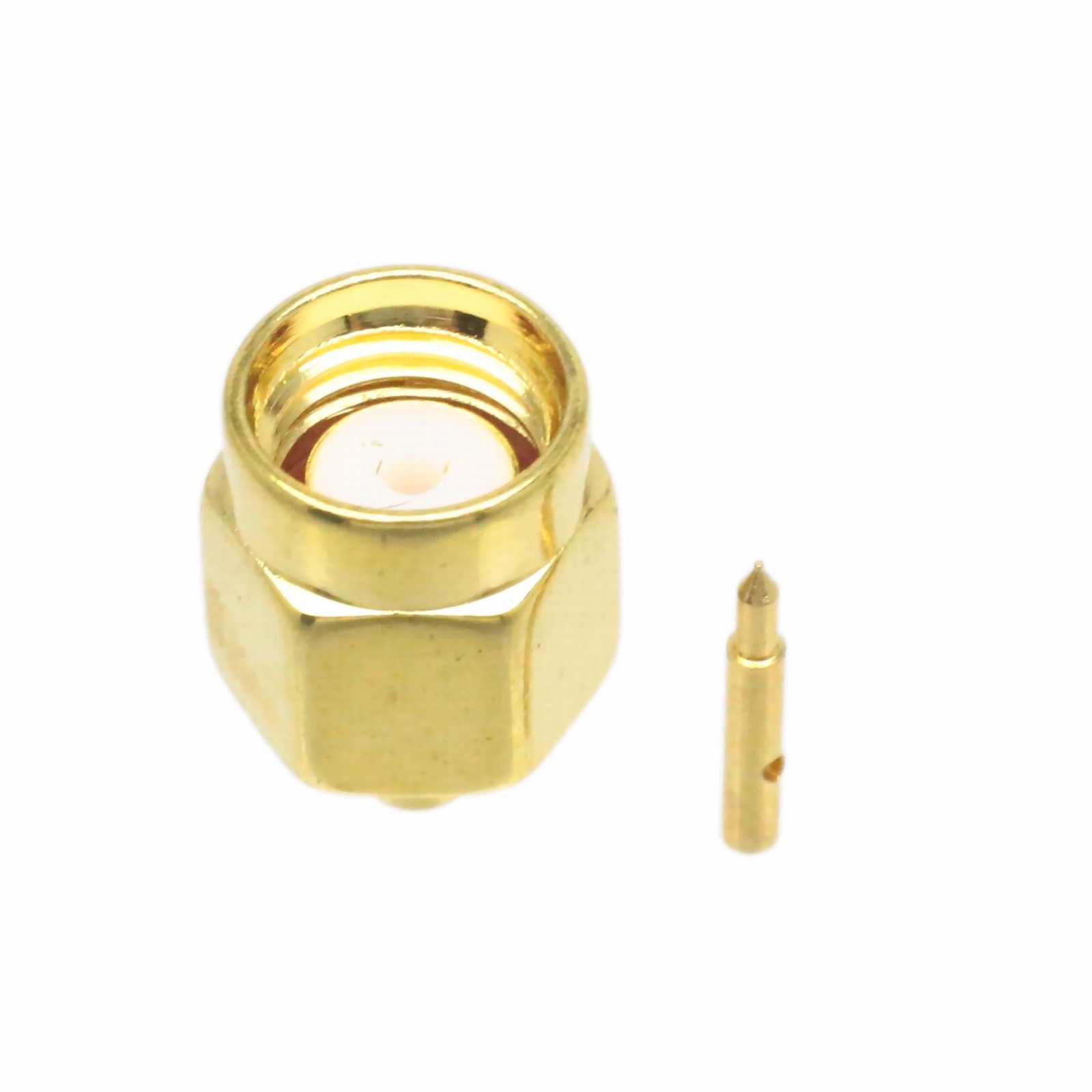 RF coaxial connector SMA male plug solder RG047 0.047" Semi-rigid cable | eBay