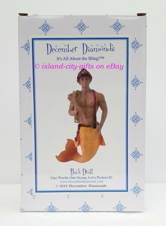 December Diamonds BACK DRAFT Fireman Merman Ornament 2019, Brand New in ...