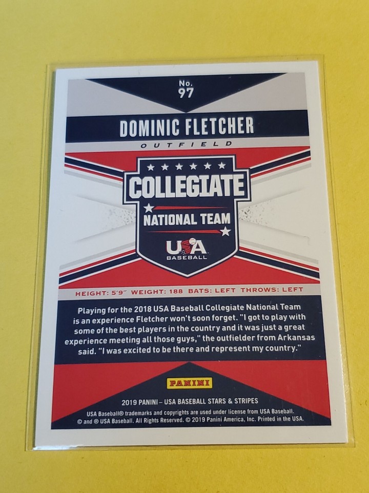 2019 Panini USA Baseball Stars and Stripes #97 Dominic Fletcher | eBay