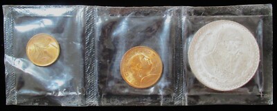 Mexico: 1962 Mexican War Jose Maria Morelos Set of 3 Coins Sealed ...