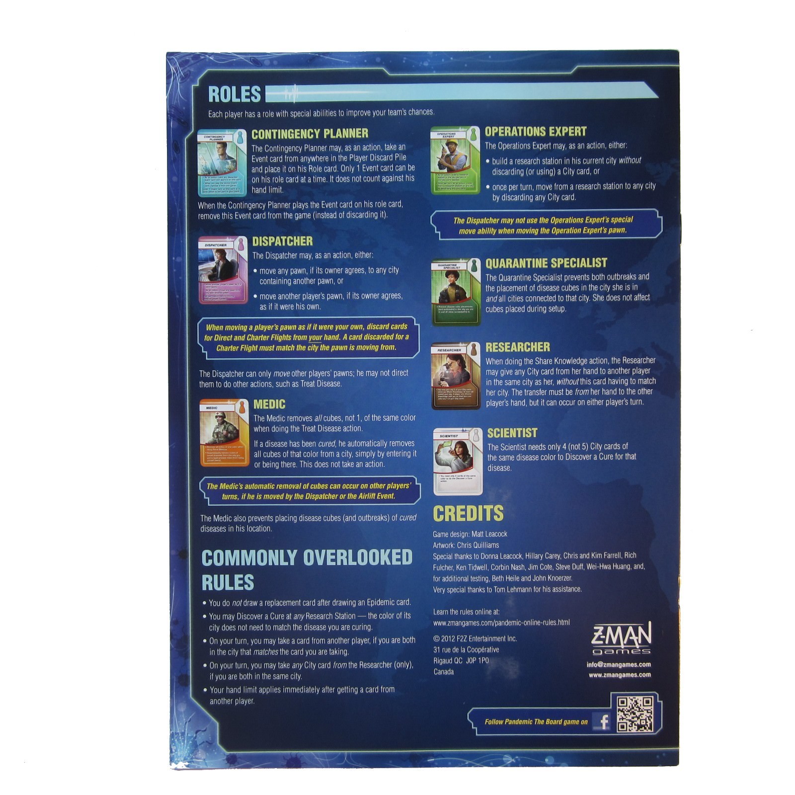 NEW Pandemic Board Game Parts Replacement Markers Pawns Cards Cubes ...