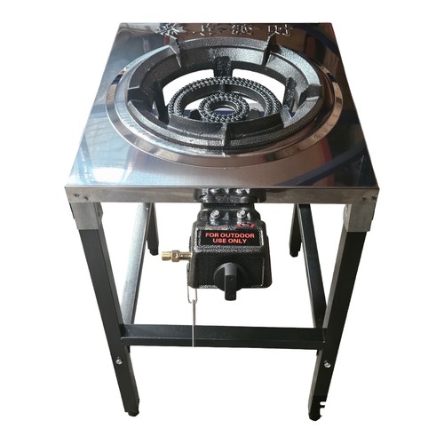2 Ring Gas Stove Burner Wok Cooker High Stand Outdoor Portable W/Hose ...