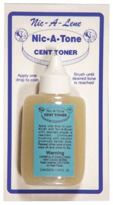 Nic A Tone Coin Cent Cleaner Toner For US Pennies 1.25 Oz Bottle Free ...