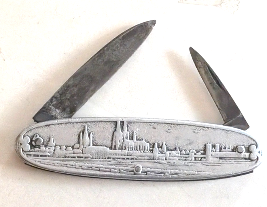 Vintage Antique German Pocket Knife Köla a/Rh City View & Cathedral | eBay
