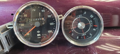 vintage rat rod hot rod dash speedometer fuel temp oil amp cluster ...