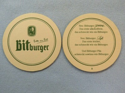 GERMAN Beer Coaster ~ Brauerei BITBURGER Drive Alkoholfreie, Light ...