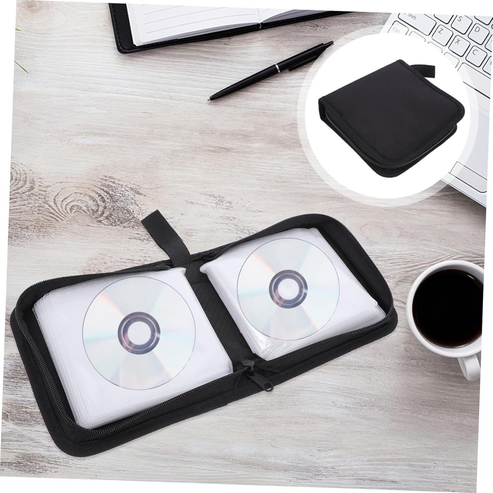 40 Disc CD DVD Carry Case Bag Wallet Storage Booklet Binder Zipper ...