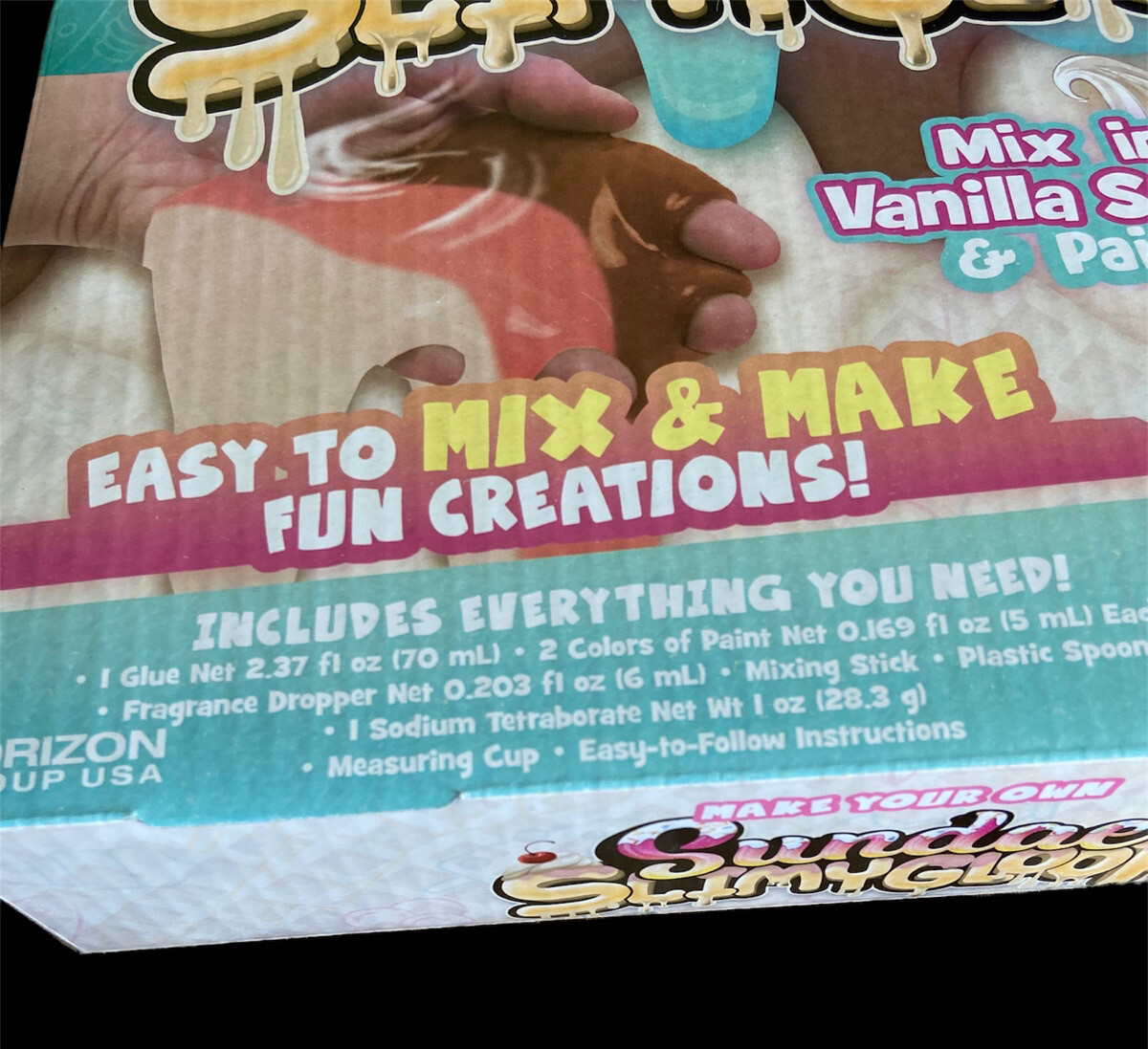 ICE CREAM SUNDAE SCENTED Slimy Gloop Slime Maker Kid Educational KIT ...