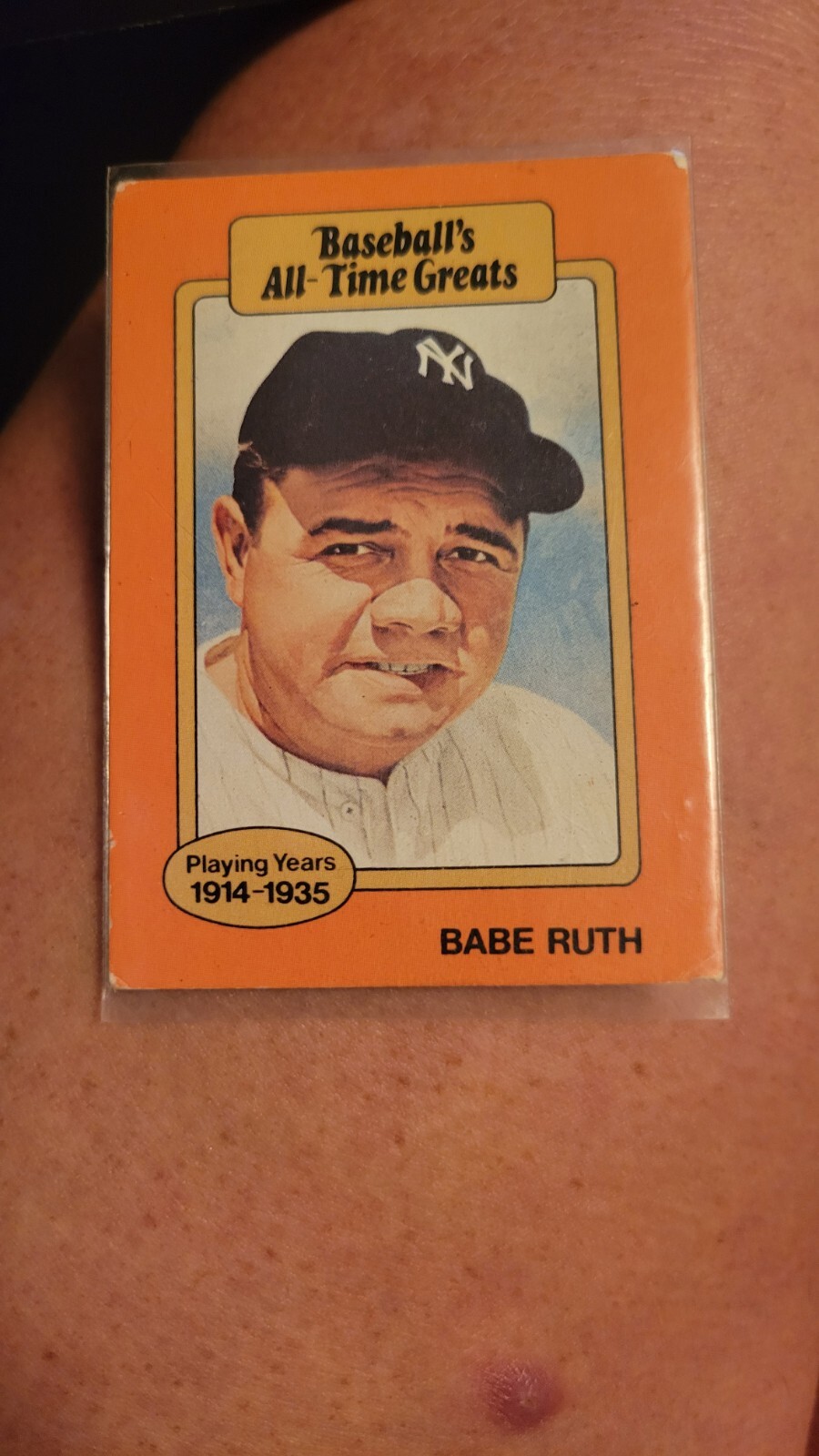sports trading card baseball's all time greats Babe Ruth playing years ...