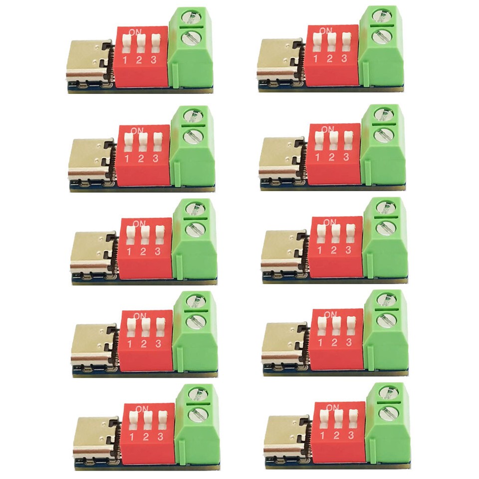 10x USB-C PD Trigger Board Module PD/QC Decoy Board Fast Charge USB ...