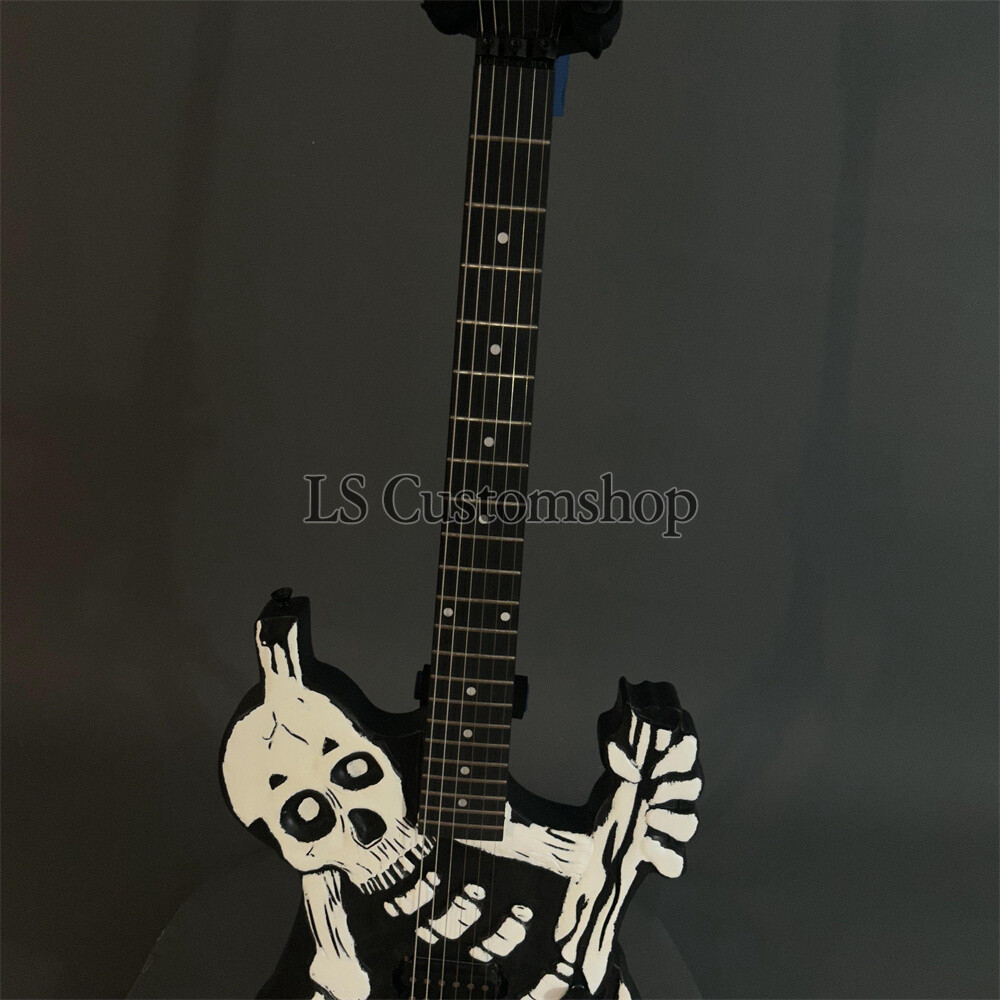 Skull Bones George Lynch Electric Guitar 6 String FR Bridge Matte Black ...