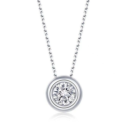 Karat Moissanite Necklace S925 Sterling Silver Pendant | eBay Australia