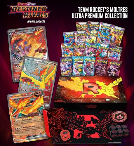 Pokémon TCG Team Rocket’s Moltres UPC Ultra Premium Collection Sealed ...