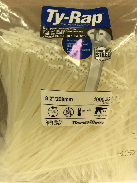 TY242M Thomas & Betts Cable Tie 30lb 8 Natural Nylo for sale online | eBay