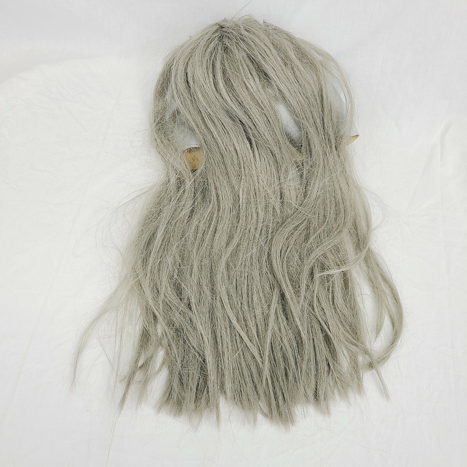 Halloween Mask Scary Old Man Beard Bald Gray - Gem