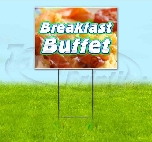 BREAKFAST BUFFET 18x24 Yard Sign WITH STAKE Corrugated Bandit USA ...