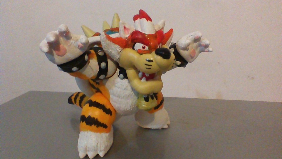 Custom Meowser/Cat Bowser Super Mario 3D World action figure; read ...