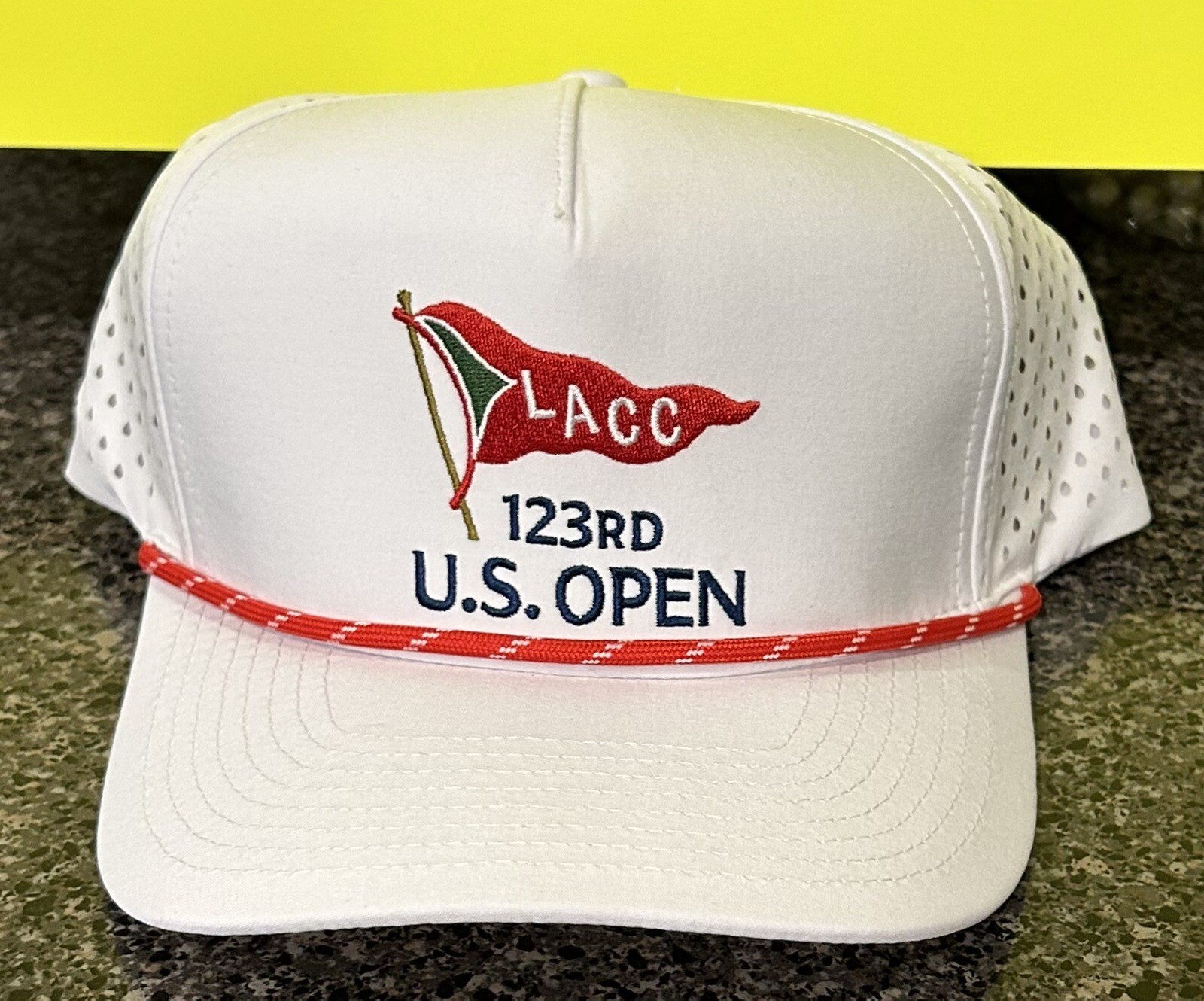 New 2023 US Open LACC Red White Blue Logo Hat Red Rope Short Par 4 ...