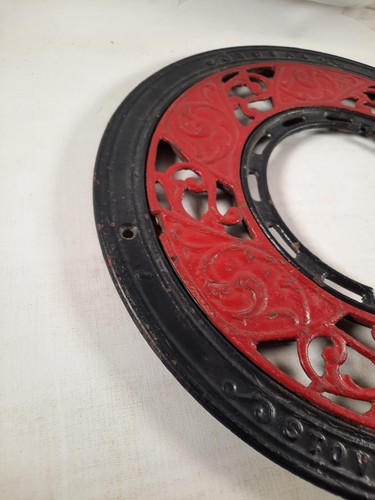 Antique IDEAL STOVER MFG Round 15 3/4" Cast Iron Heat Grate Register ...