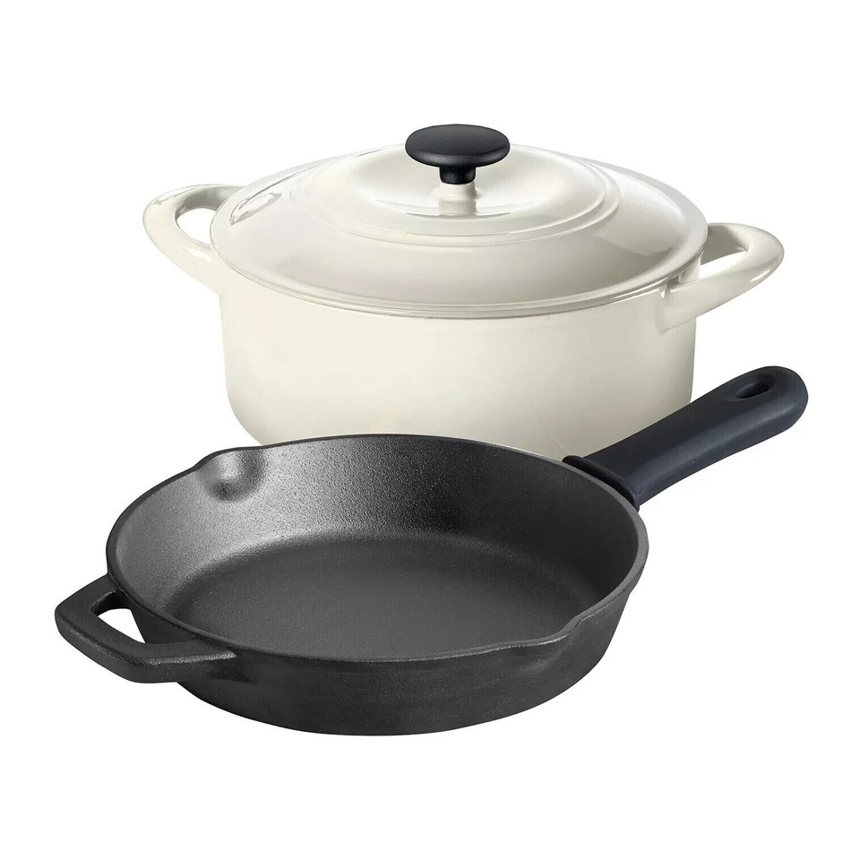 Tramontina 3-Piece Kitchen Essentials Cast Iron Cookware Set, Latte | eBay
