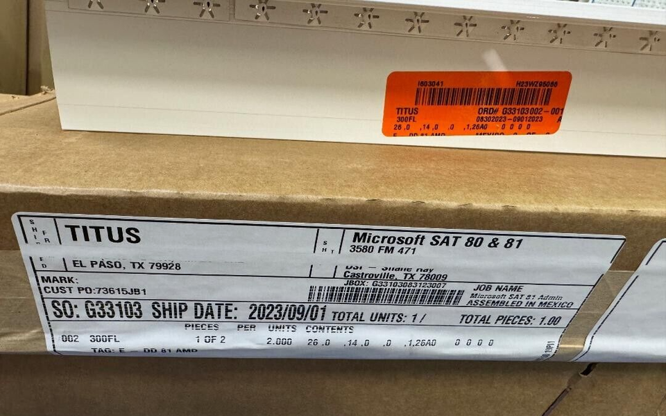 TITUS 300FL Aluminum Double Deflection Supply Grille 26" X 14" New In ...