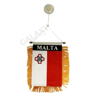 Malta Flag Mini Banner / Malta Flag / Double Sided Mini Malta Car ...