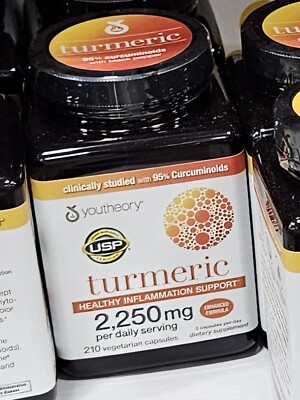 Youtheory Turmeric Extra Strength Formula 2,250 mg., 210 Capsules | eBay