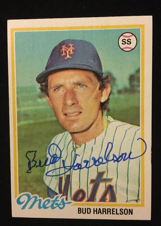 BUD HARRELSON 1978 TOPPS Autograph Signed AUTO Baseball Card 403 METS ...