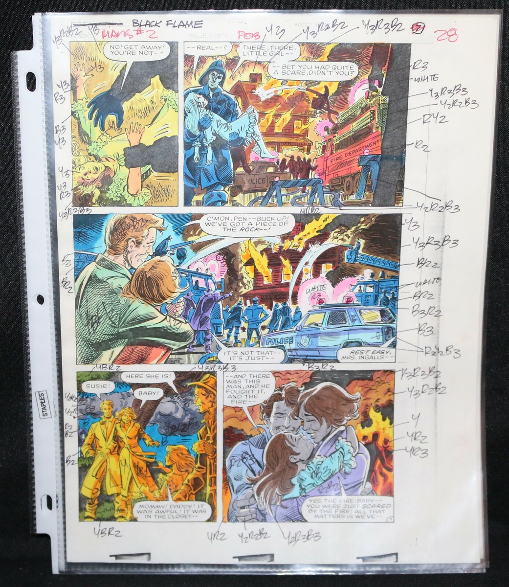 Mars #2 8pg Story Color Guide Art Black Flame 'Closet' - 1984 by🐁 ...