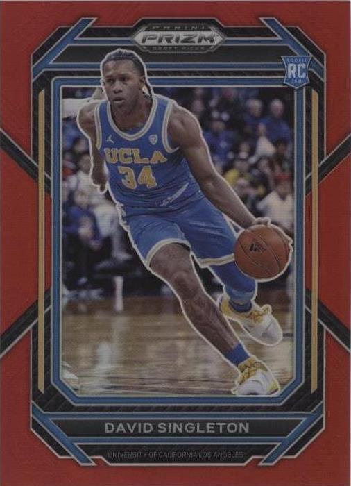 2023-24 Panini Prizm Draft Picks - David Singleton #16 Red Prizm /299 ...