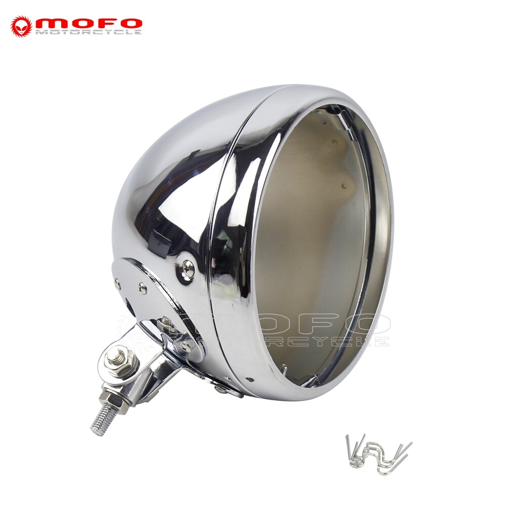 Chrome 7'' Headlight Housing Lamp Bucket For Harley Davidson Dyna ...