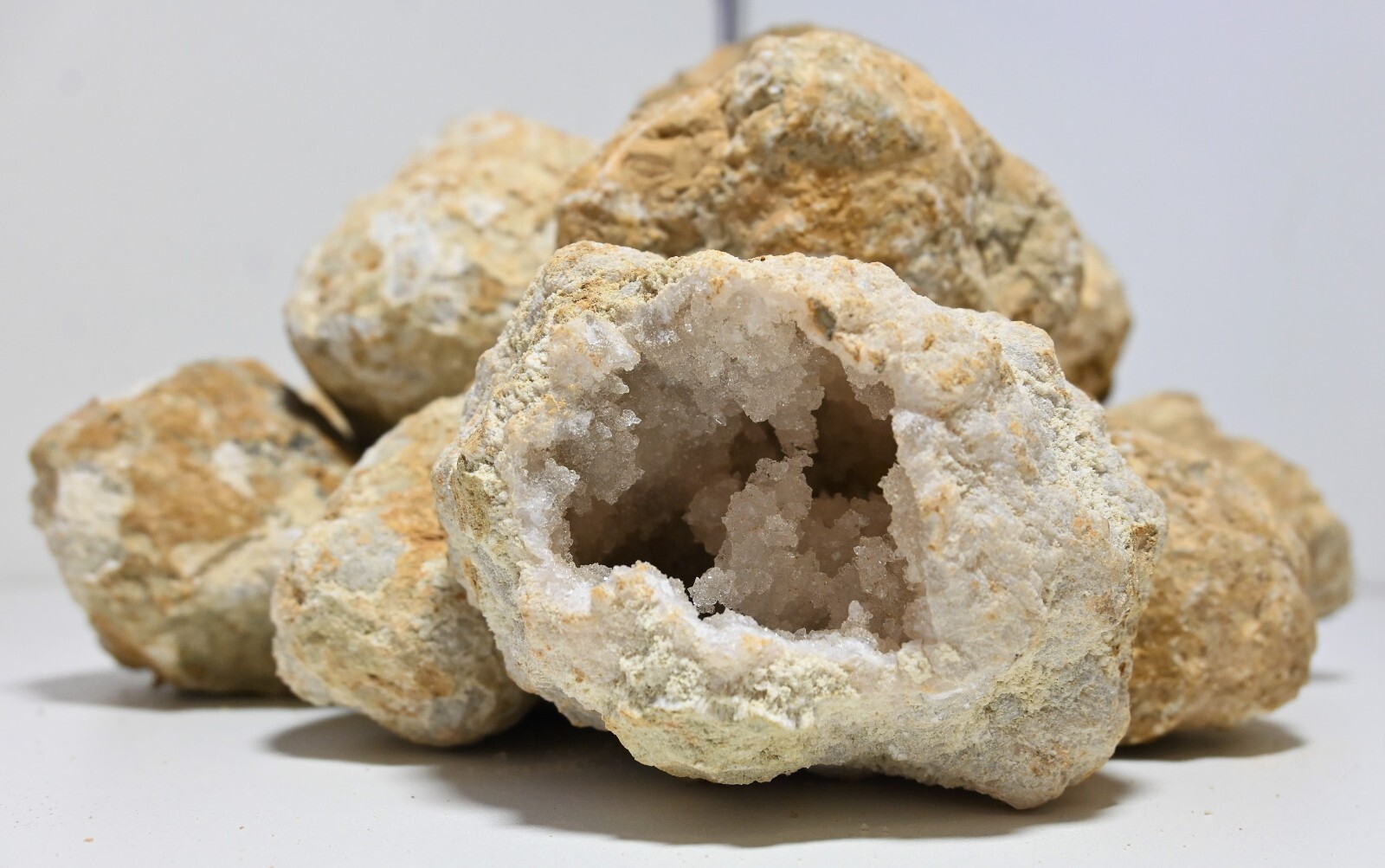 Large Crystal Geode Quartz Unbroken Fairy Cave 200g-300g Break Your Own ...