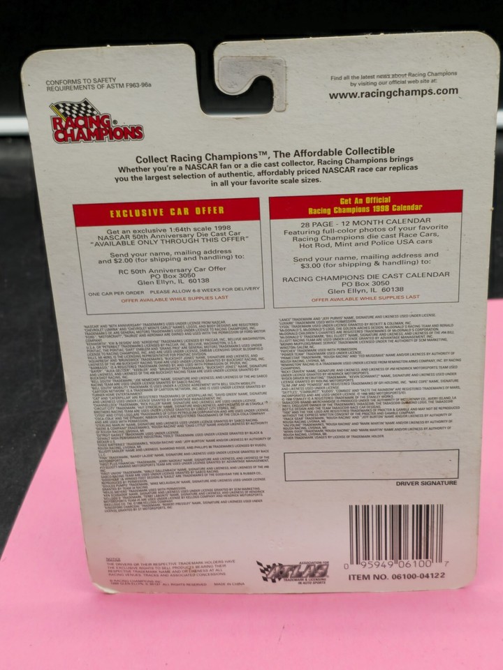 Rick Mast #75 50th Anniversary Racing Champions NASCAR Signature Series ...
