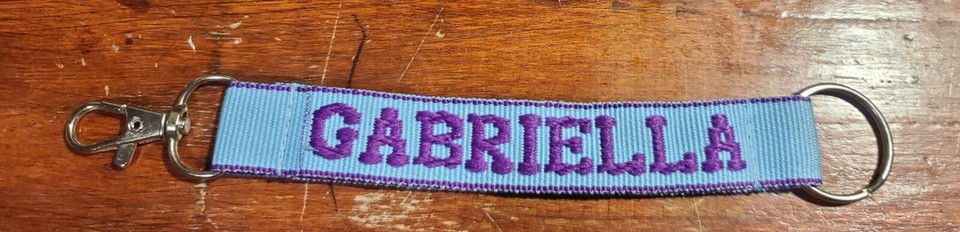 New Gabriella Personalized Keychain Blue and Purple | eBay