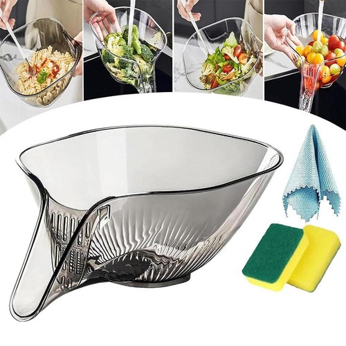 Multi-Functional Drain Basket, Drainage Funnel, Fruit Vegetables ...