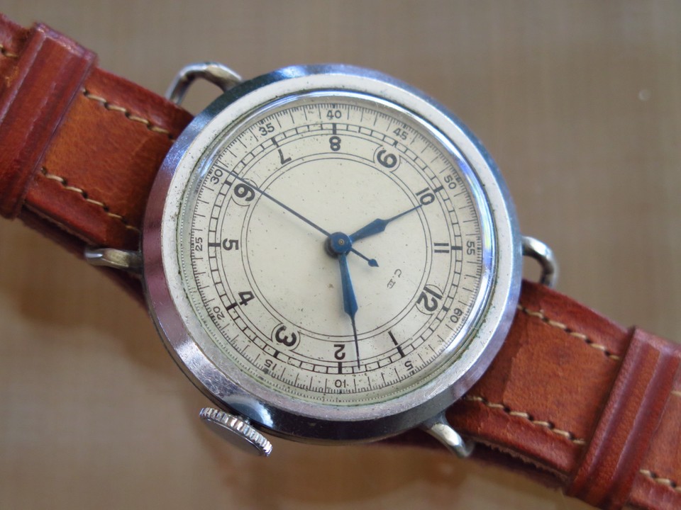 Vintage mens CE manual wind all original military watch central seconds ...