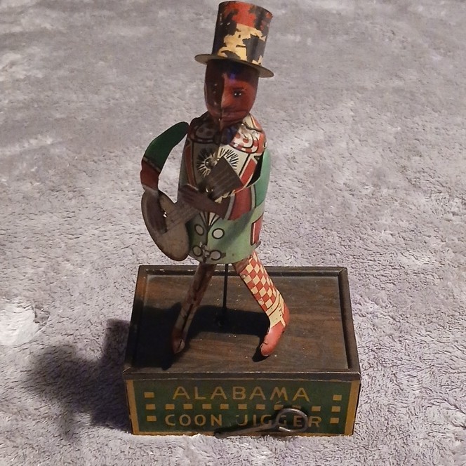 Strauss Mfg Co TOMBO Alabama Coon Jigger Vintage Tin Wind-up Toy 1910 ...